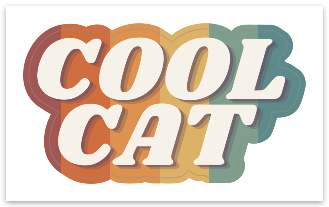 Cool Cat Sticker – Abdul's Cats